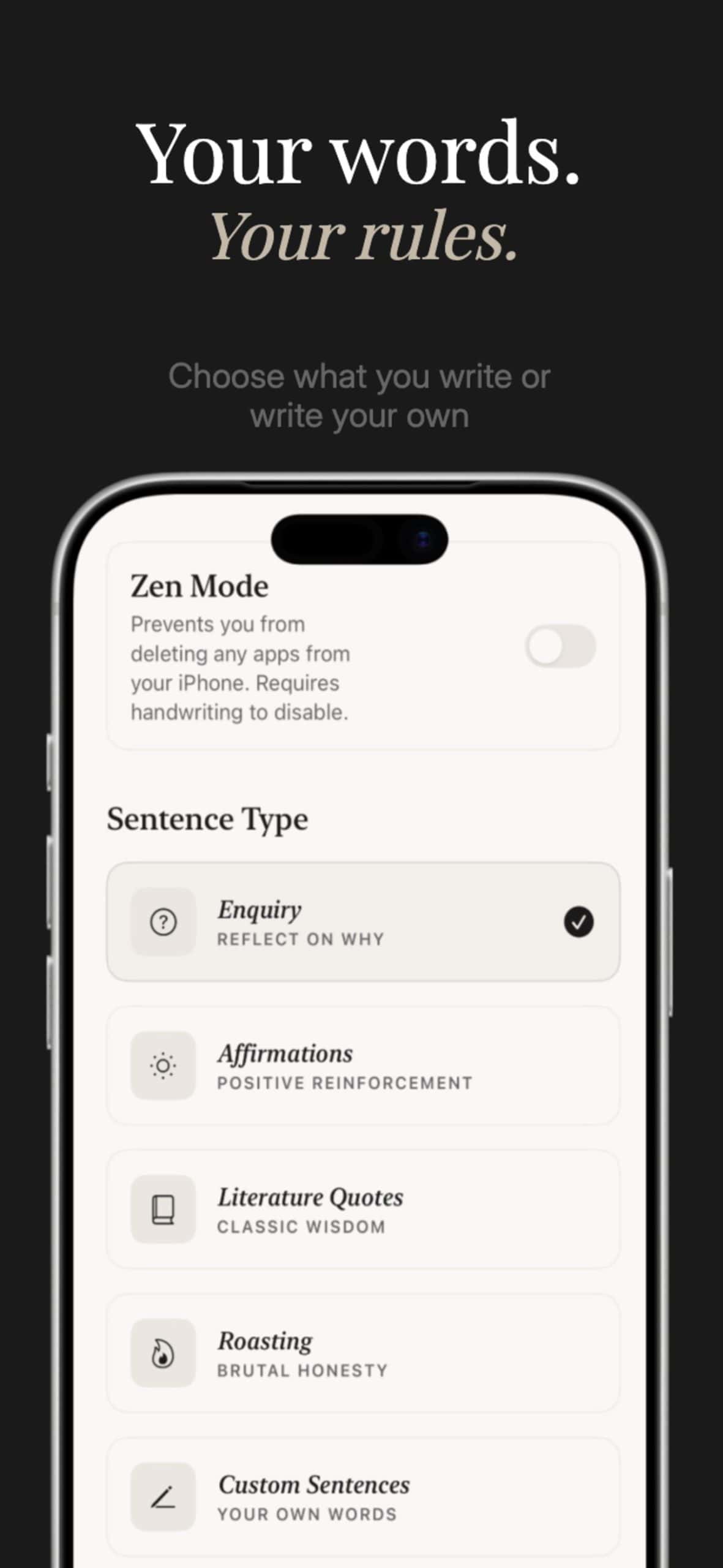 用筆寫下句子才能解鎖 App 原價 US $24.99《Sentence》限時免費 - 流動日報