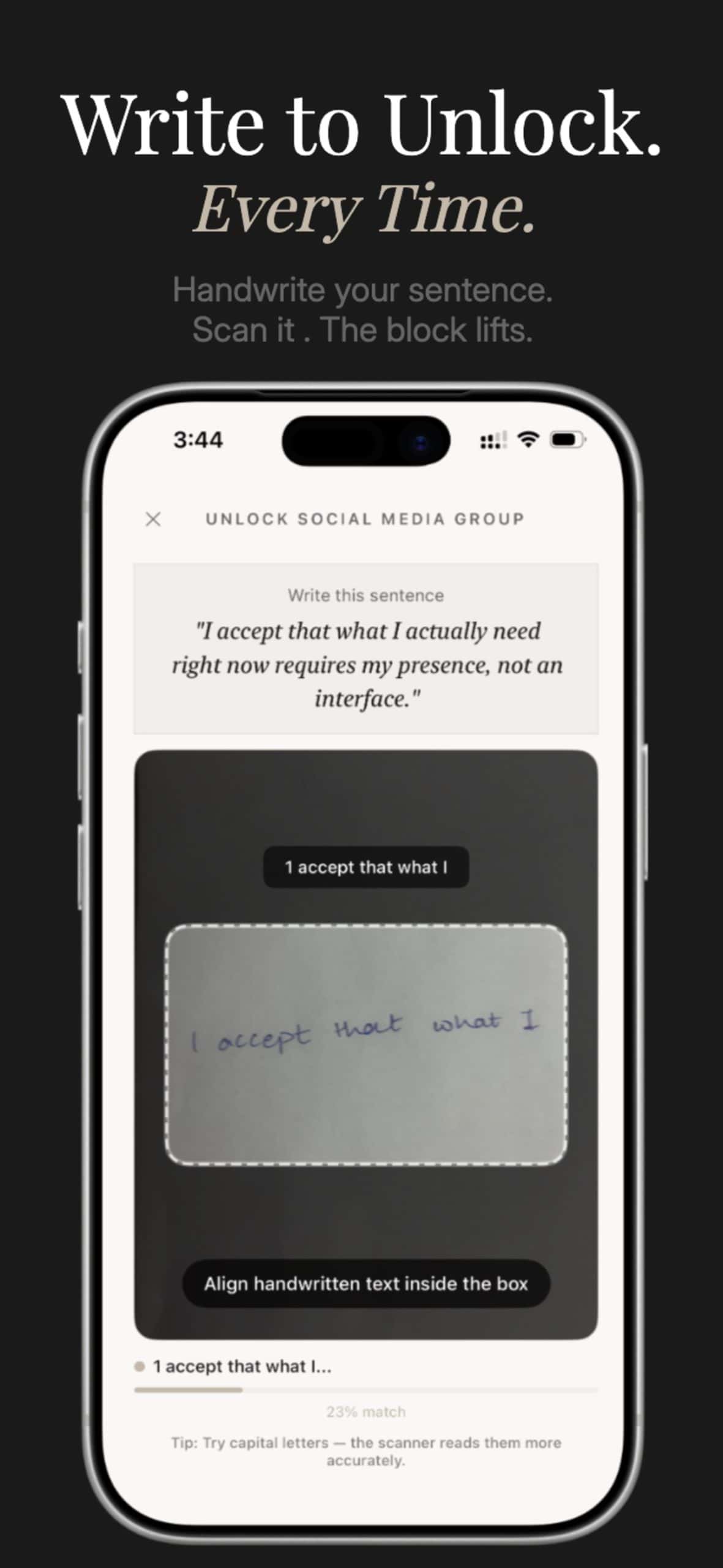用筆寫下句子才能解鎖 App 原價 US $24.99《Sentence》限時免費 - 流動日報